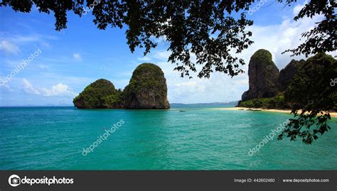 Breathtaking Scenery Phra Nang Beach Krabi Province Thailand Stock