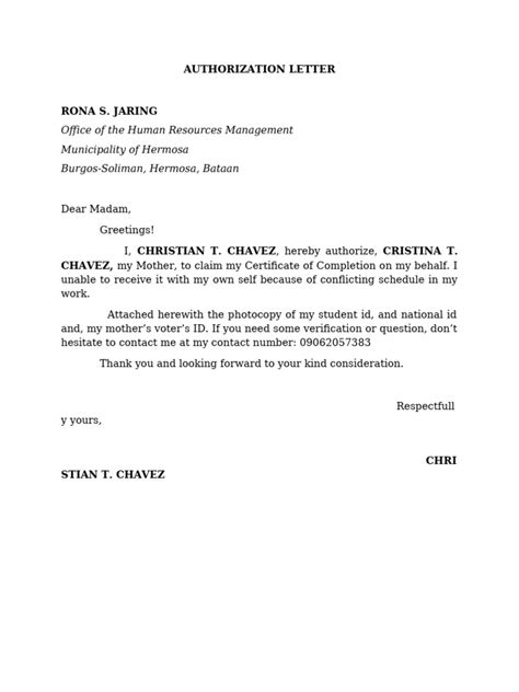 Authorization Letter Jamaica 4ps 2 Pdf