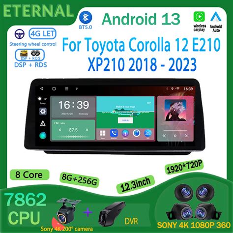 Android Car Radio For Toyota Corolla 12 E210 Xp210 2018 2023 Multimedia