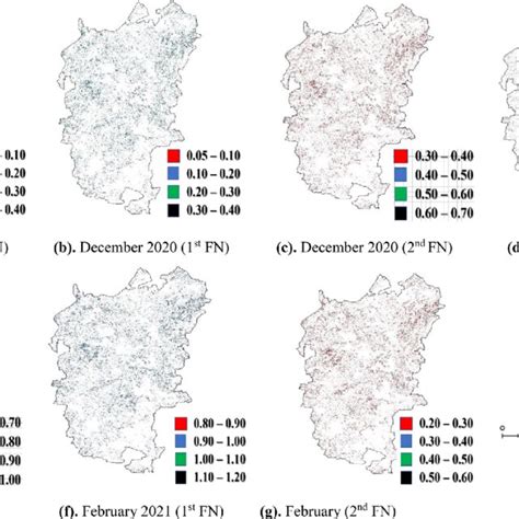 A G Monthly Spatially Distributed Crop Coefficient Kc Maps Of Maize