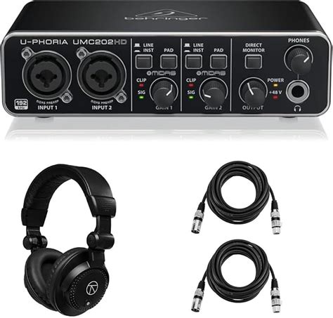 Behringer U Phoria Umc202hd Usb Audio Interface Usb 2 0 Audio Interface Usb Audio
