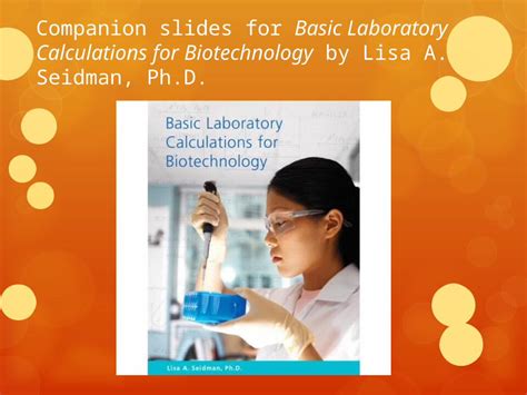 Ppt Companion Slides For Basic Laboratory Calculations For