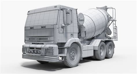 콘크리트 믹서 트럭 3d 모델 89 Obj Fbx Max Free3d