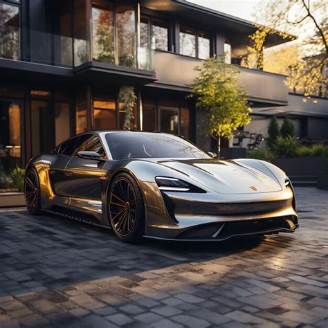 Premium Ai Image Photo Of A Luxury Sports Car Parked In Front Of A