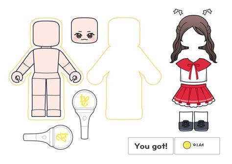 Paper Diy 🩰아이브 로블록스 블라인드백 🩰 무료도안 무료배포 ペーパークラフト 手作り イラスト