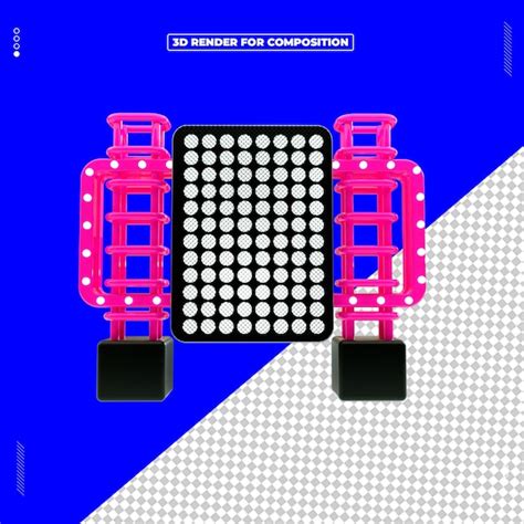 Premium Psd 3d Rendered Reflector Light Structure