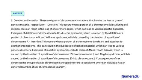 Solved Give Examples Of Triploidy And Compare To Trisomy Deletion