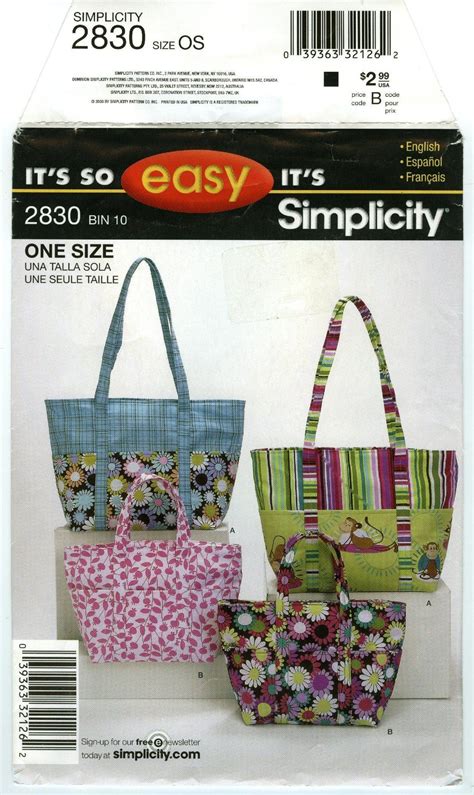 Simplicity Patterns For Tote Bags At Oliver Ingram Blog Simplicity Patterns For Tote Bags At Oliver Ingram Blog