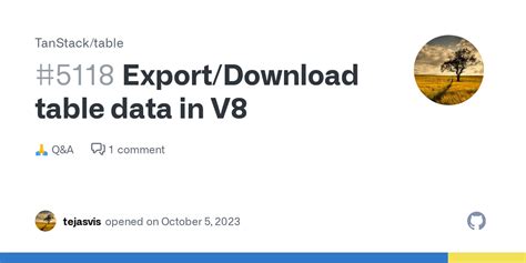Exportdownload Table Data In V8 · Tanstack Table · Discussion 5118