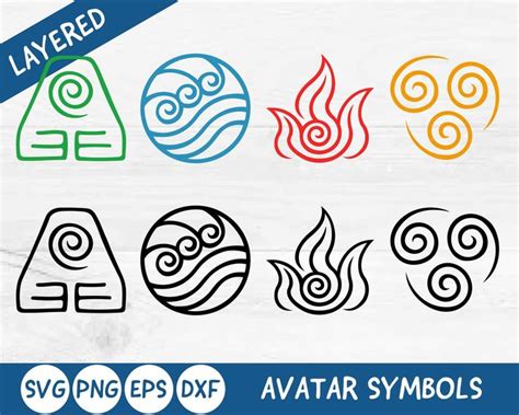 Avatar The Last Airbender Elements Art Svg Avatar Svg Free Avatar