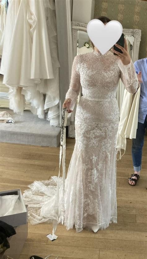 Watters Frances High Neck Lace Sheath Wedding Gown 60 Photos