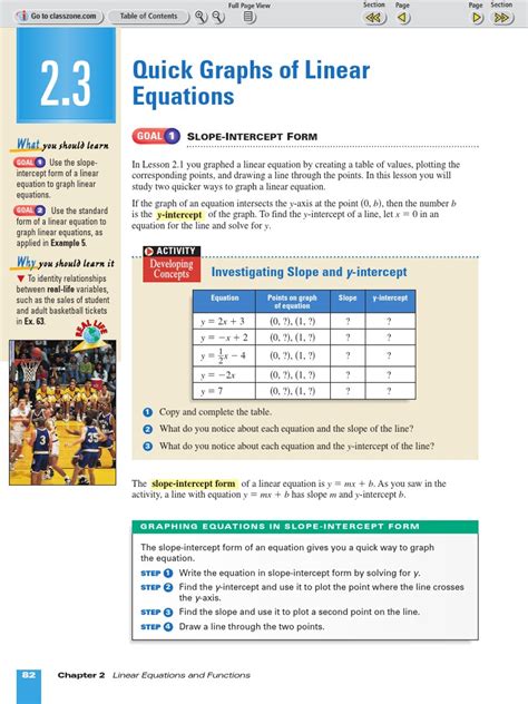 2 3 quick graphs of linear equations pdf equations mathematics