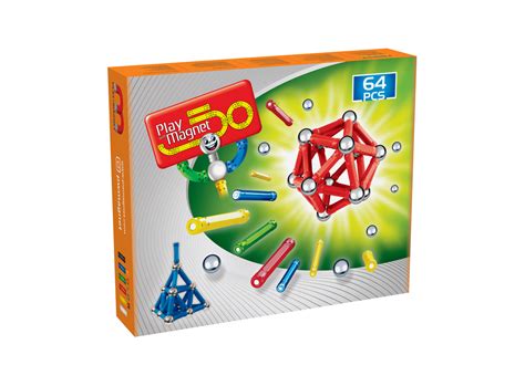 اسباب بازی فقط توی توی Toy Toy ست بازی مگنتی 64 تایی کلاسیک پلی مگنت