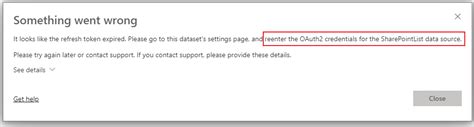 solved refresh at web services get error msg microsoft fabric community