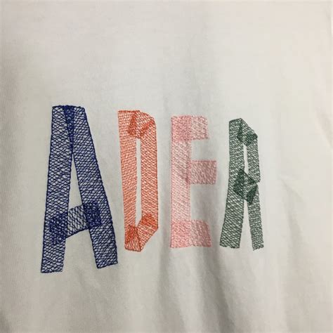 Ader Error Script Embroid Tee Men S Fashion Tops Sets Tshirts Polo Shirts On Carousell