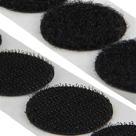 Hook And Loop Fastener Adhesive Dots Black Shine Trimmings And Fabrics