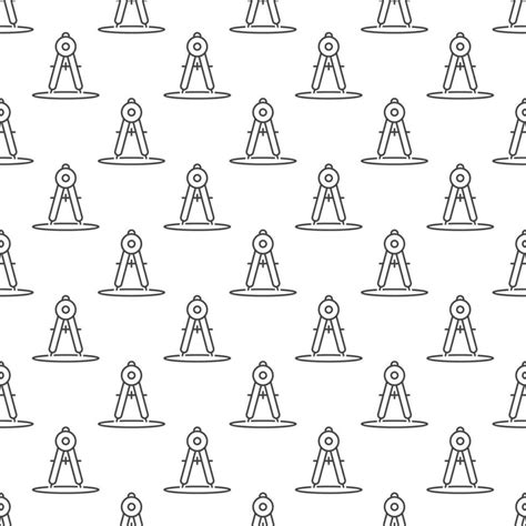 Mathematics School Compass Vector Math Tool Concept Outline Seamless