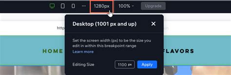 Studio Editor Setting Your Editing Size Help Center Wix Com