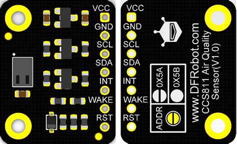 sen0339 ccs811空气质量传感器 产品资料 使用教程 dfrobot