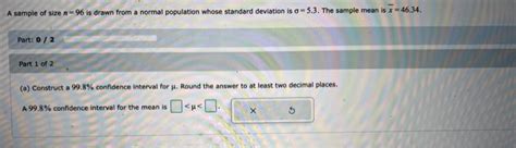 Solved A Sample Of Size N51 Is Drawn From A Population