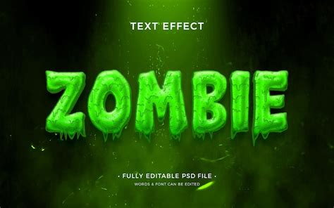 Premium Psd Zombie Text Effect