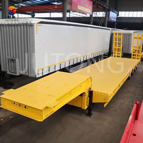 Jt Second Hand Detachable Gooseneck Low Bed Low Chassis Semi Trailer