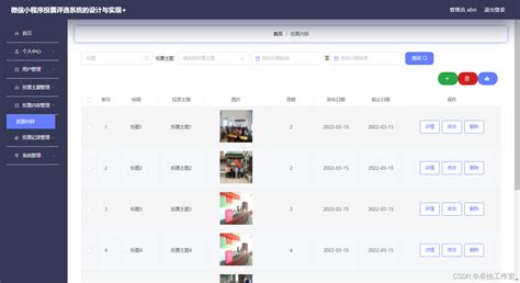【计算机毕业设计】209微信小程序投票评选系统 微信小程序投票系统的数据库管理 csdn博客