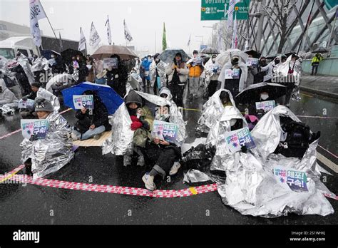 Protesters Attend A Rally Demanding The Arrest Of Impeached South
