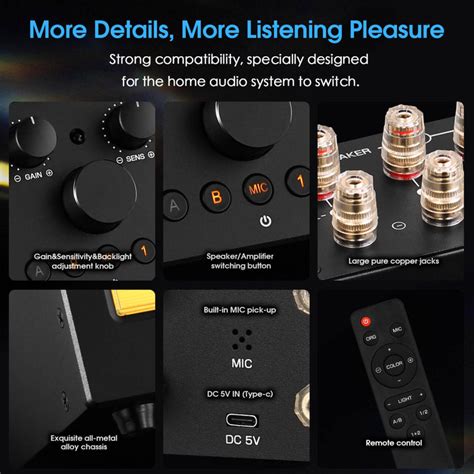 Douk Audio Vu3pro Amplifierspeaker Selector Vu Meter 2 In 2 Out Switc