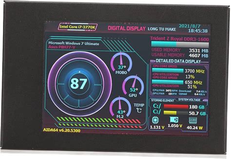 lamptron sensor panel aida64 setup custom display 60 off