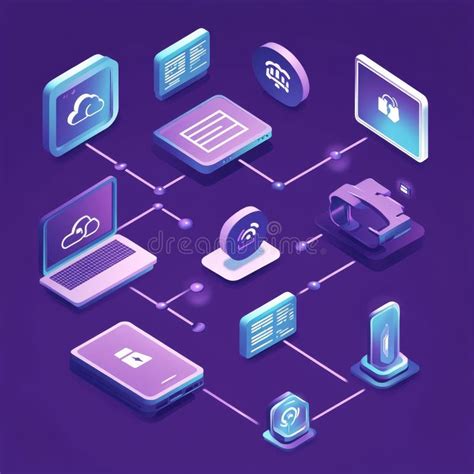 Isometric 3d Vector Concept Illustration Of Cloud Computing And Data Storage Stock Illustration