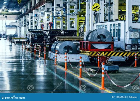 Assembly Workshop Interior At Big Industrial Plant Stock Image Image