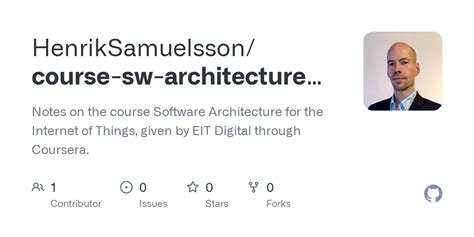 GitHub HenrikSamuelsson Course Sw Architecture For Iot Notes On The Course Software