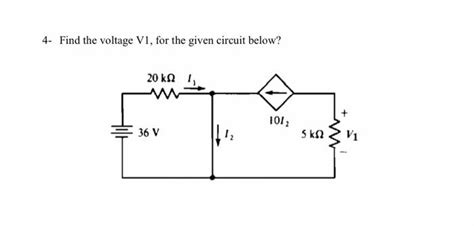 Solved Find The Voltage V For The Given Circuit Below Chegg