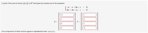 Solved Point Find A Set Of Vectors U V In R That Chegg