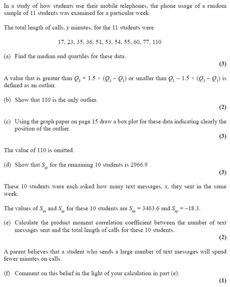 Edexcel S1 January 2009 Examsolutions