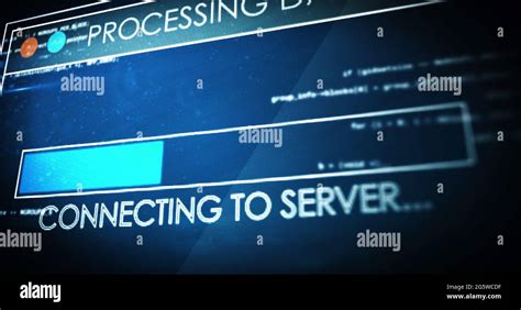 image of processing data text digital interface flickering on screen