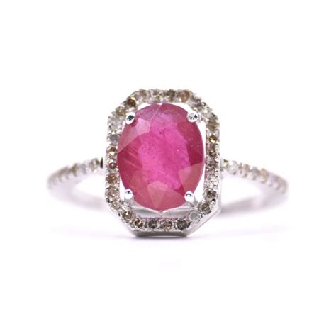 Ring Platinum 3 62ct Tw Diamond Natural Ruby Pink Ruby Of Luxury Auction Online Catawiki