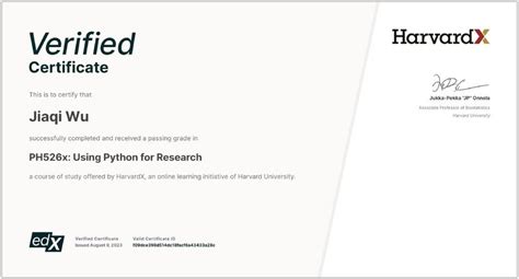 Happy To Share That I Completed The Python For Research Course Offered