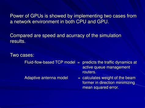ppt gpu accelerated evaluation platform for high fidelity networking