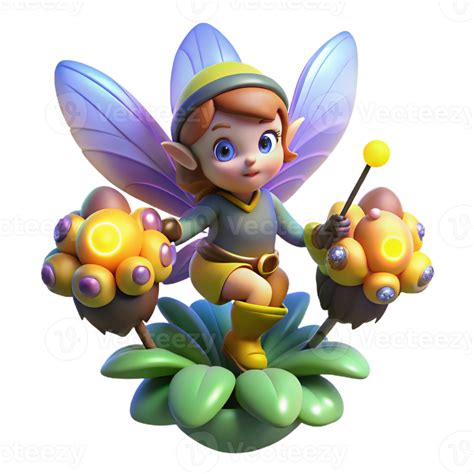 Impressive Rustic A Whimsical Pixie Riding A Giant Bumblebee