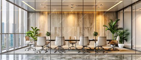 Premium Photo Elegant Business Office Design Combining Modern