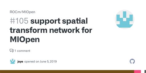 Support Spatial Transform Network For MIOpen Issue 105 ROCm MIOpen GitHub