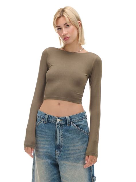 Bluzka Longsleeve Z Wiskozą Cropp 763ar 98x