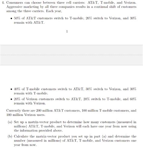 Solved 40 Of T Mobile Customers Switch To Atandt 30 Switch