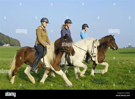 Three Girls Riding Stock Photo Alamy