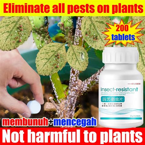 No Pests For 10 Years Plant Insect Resistant Tablets 200ps Gardening