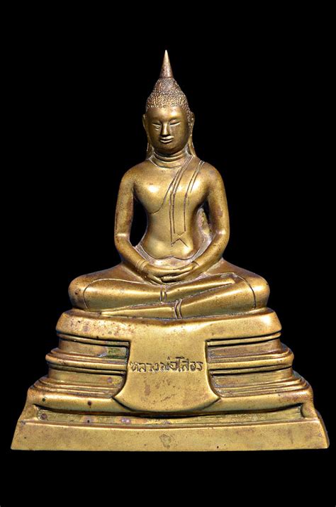 พระบูชาหลวงพ่อโสธร หล่อดินไทย ตราวัดปี2509 ออกปี2514 หน้าตัก 3 นิ้ว