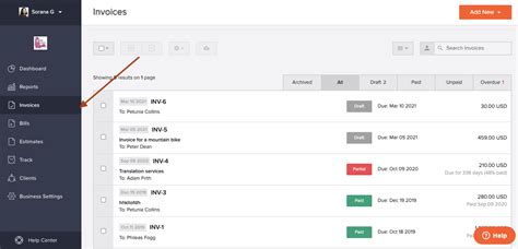 How To Export Invoices From Invoicely
