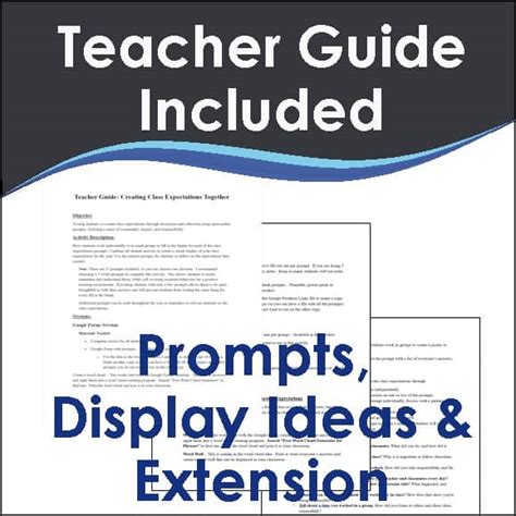 Creating Class Expectations Together Activity All Grades Tpt